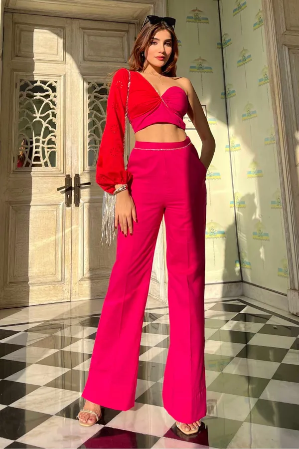 Label Aditi Hundia Berry Blush Coord Set Price in India - Buy Label ...