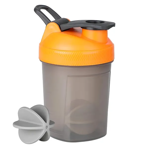 The Bodyfla Orange Protein Shaker Bottle| Mini Gym Shaker With Blender ...