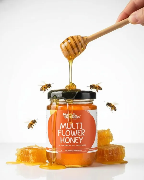 Mamu Organics Multi Flower Pure Organic Honey | 250 GM | 500 GM | 1 KG ...