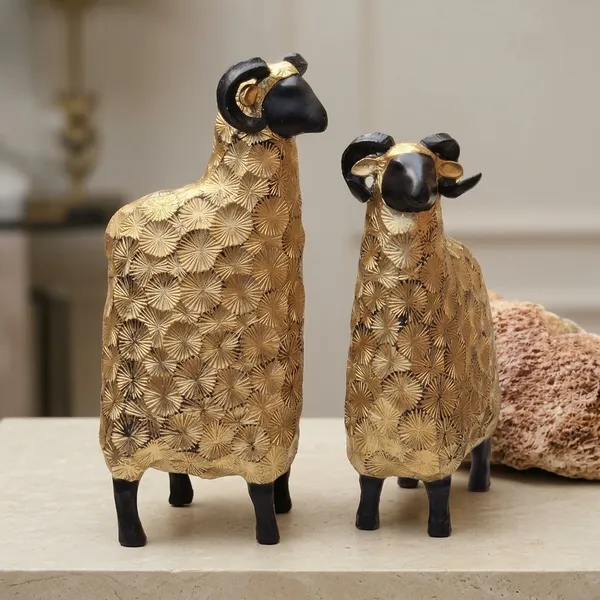 Swaba Handicraft Gold & Black Resin Figurine For Spiritual Gift (Pack ...