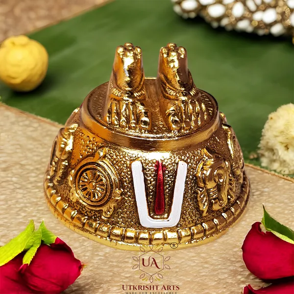 Utkrisht Arts Gold Plated Lord Venkateswara Tirupati Balaji Charan ...