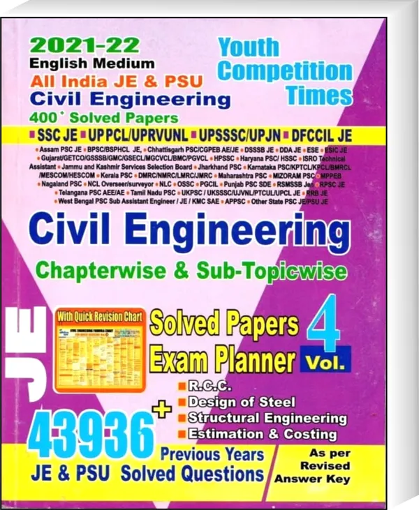 Yctbooks JE Civil Engineering Volume-4 (English Medium) 2023-24 Price ...
