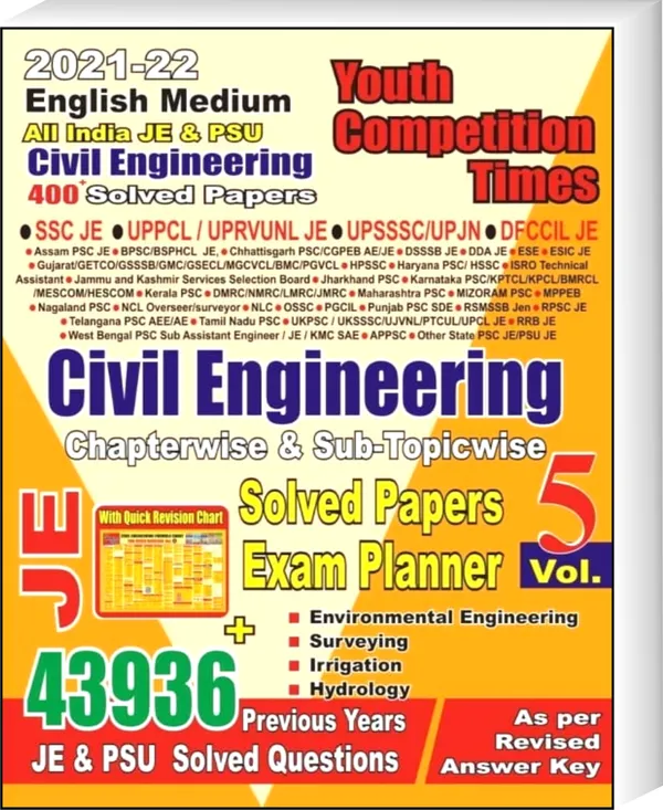 Yctbooks JE Civil Engineering Volume-5 Chapt.Solved (Eng.Med.) 2023-24 ...