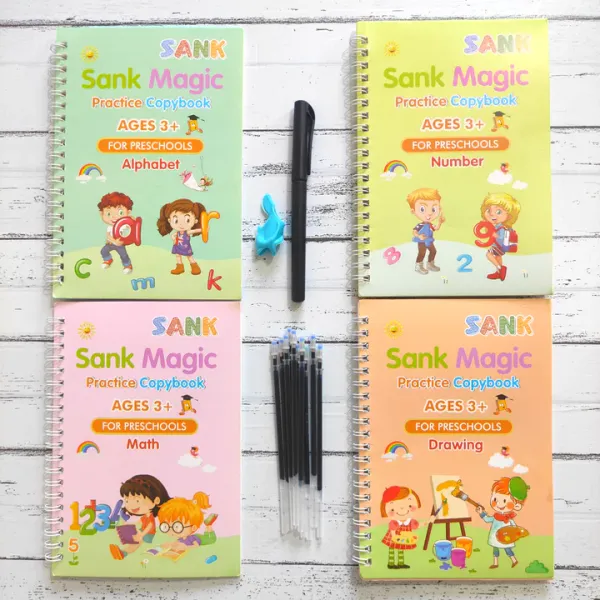 BETTERSHINE Magic Practice Copy Book for Kids (4 BOOK + 10 REFILL+ 1 ...