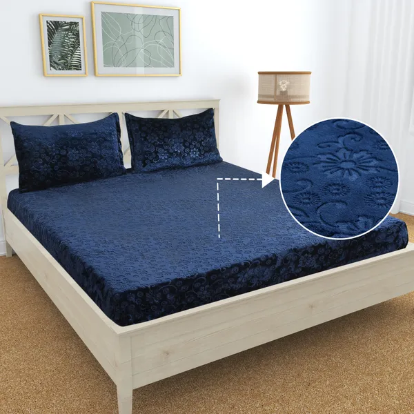 Brownsheets PREMIUM 500 TC HEAVY VELVET WARM FITTED BEDSHEET WITH ...