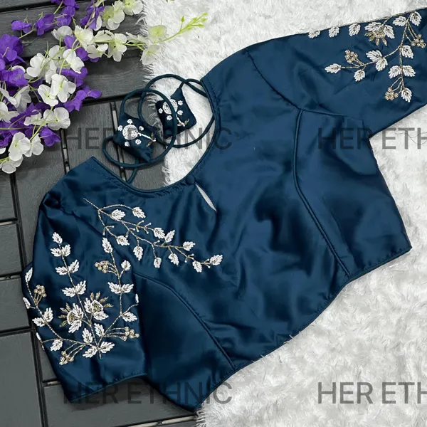 WOMENIA FASHION Morpeach Pure Silk Handmade Work Collar Style Blouse ...