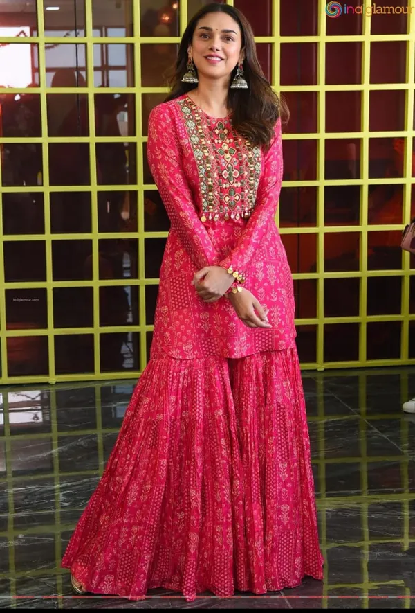 AKS TEXTILE Rani Color Kurta & Sharara Set Price in India - Buy AKS ...