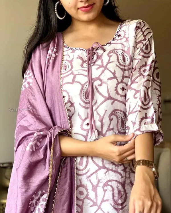 MOLISHA Pink Cotton Kuta Set with Dupatta For Women Price in India ...