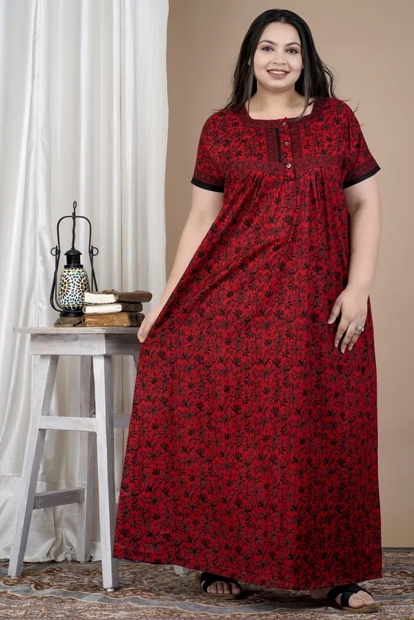 Sp Designs Stylish & Elegant Women Nighty (Red) Price in India - Buy Sp ...