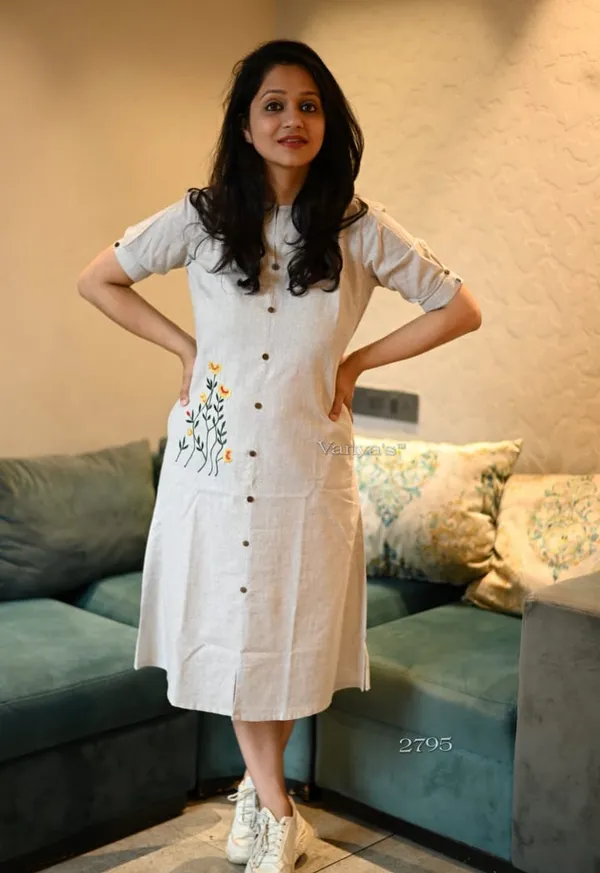 MOLISHA Mud Grey Pure Khadi Cotton Kurta Price in India - Buy MOLISHA ...