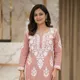 KHAZZANA COLLECTION Purple Cotton Embroidered Straight Kurti Pajama Set ...