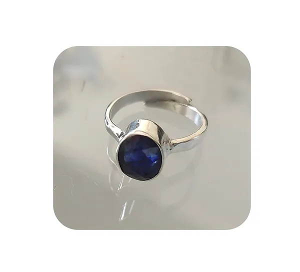 Prism Jewel Blue Sapphire Neelam Gemstone Ring For Men and Women's ...